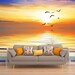 Tropical Wallpaper, Sunrise Wall Mural, Ocean Wall Covering, Sea Wall ...