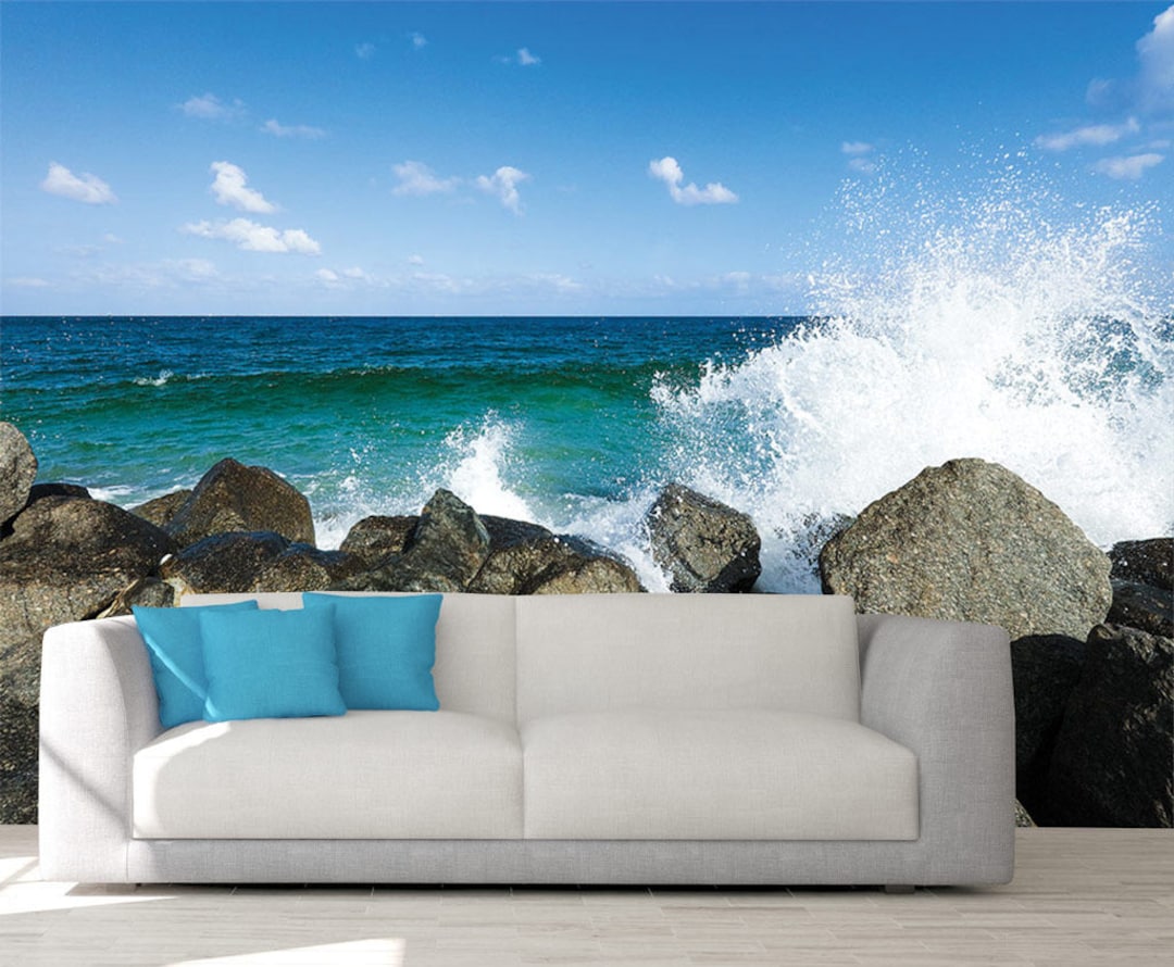 BEACH DECOR WALLPAPER, Nautical Wallpaper, Peel and Stick, Nautical ...