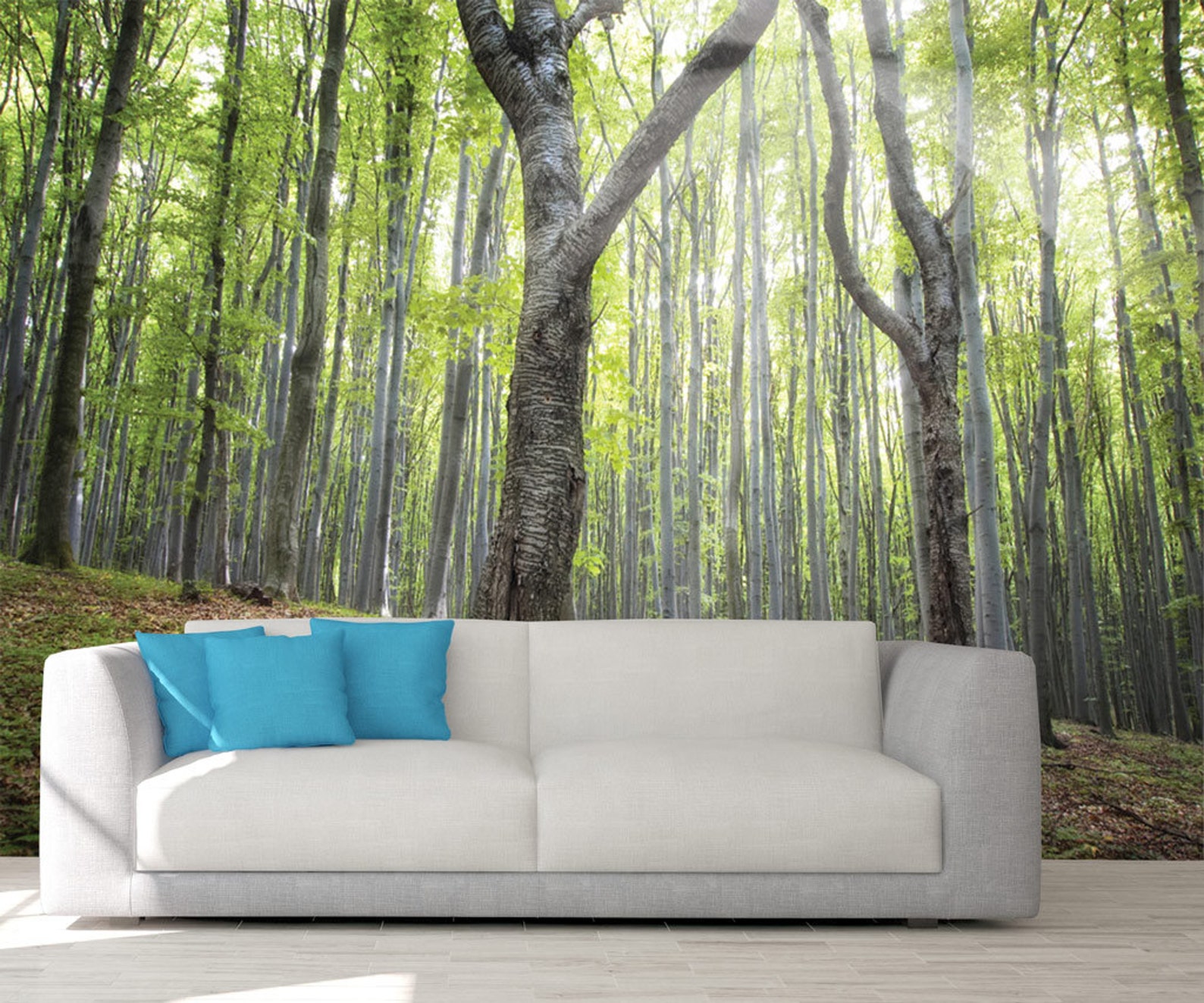 Tree Wall Mural Tree Wallpaper Nature Wall Mural Nature - Etsy