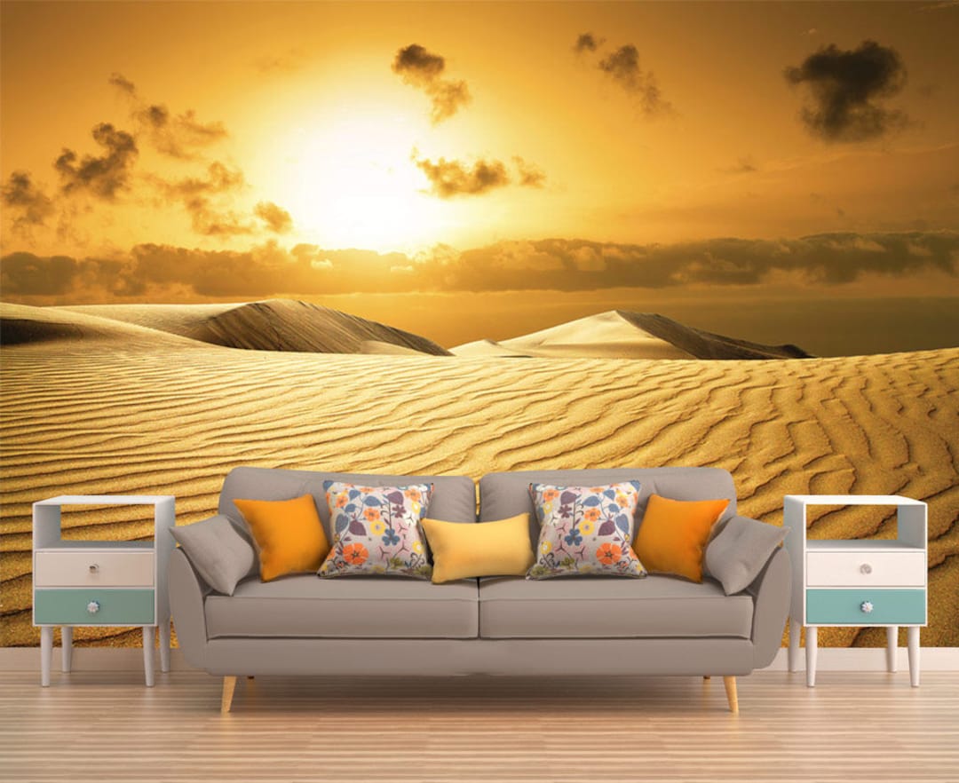Desert Sunset Peel and Stick Wallpaper Mural - Etsy