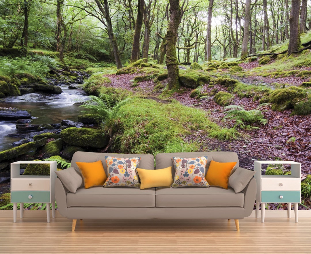 Forest Wallpaper, Peel and Stick, Nature Wall Mural - Etsy