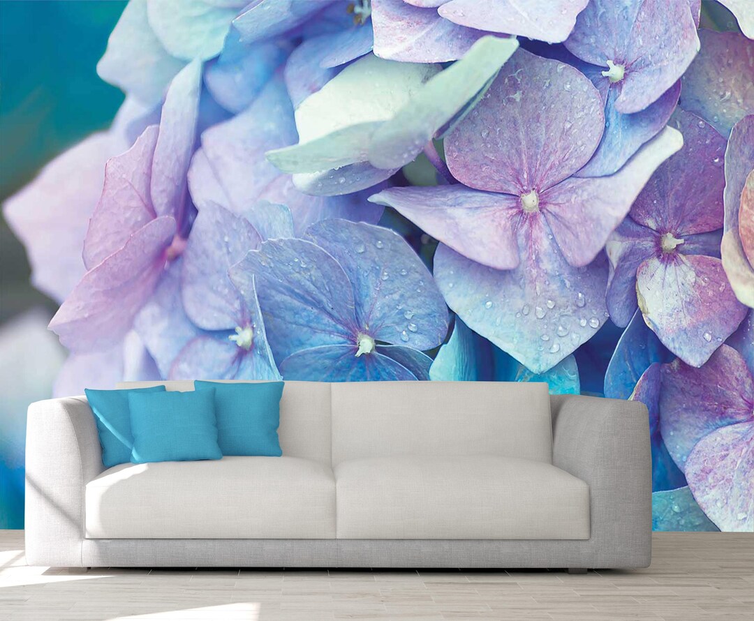 Hydrangea Print, PEEL AND STICK, Hydrangea Gifts, Hydrangea Wall Art ...
