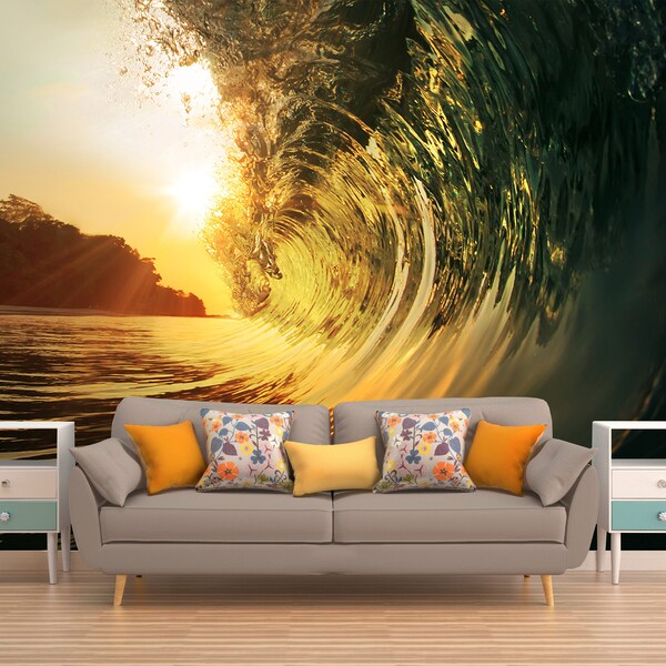 Ocean Wave Mural - Etsy
