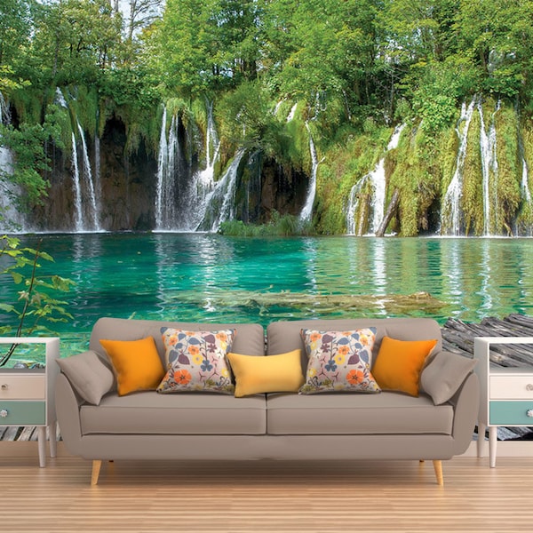 Waterfall Wall Decal - Etsy