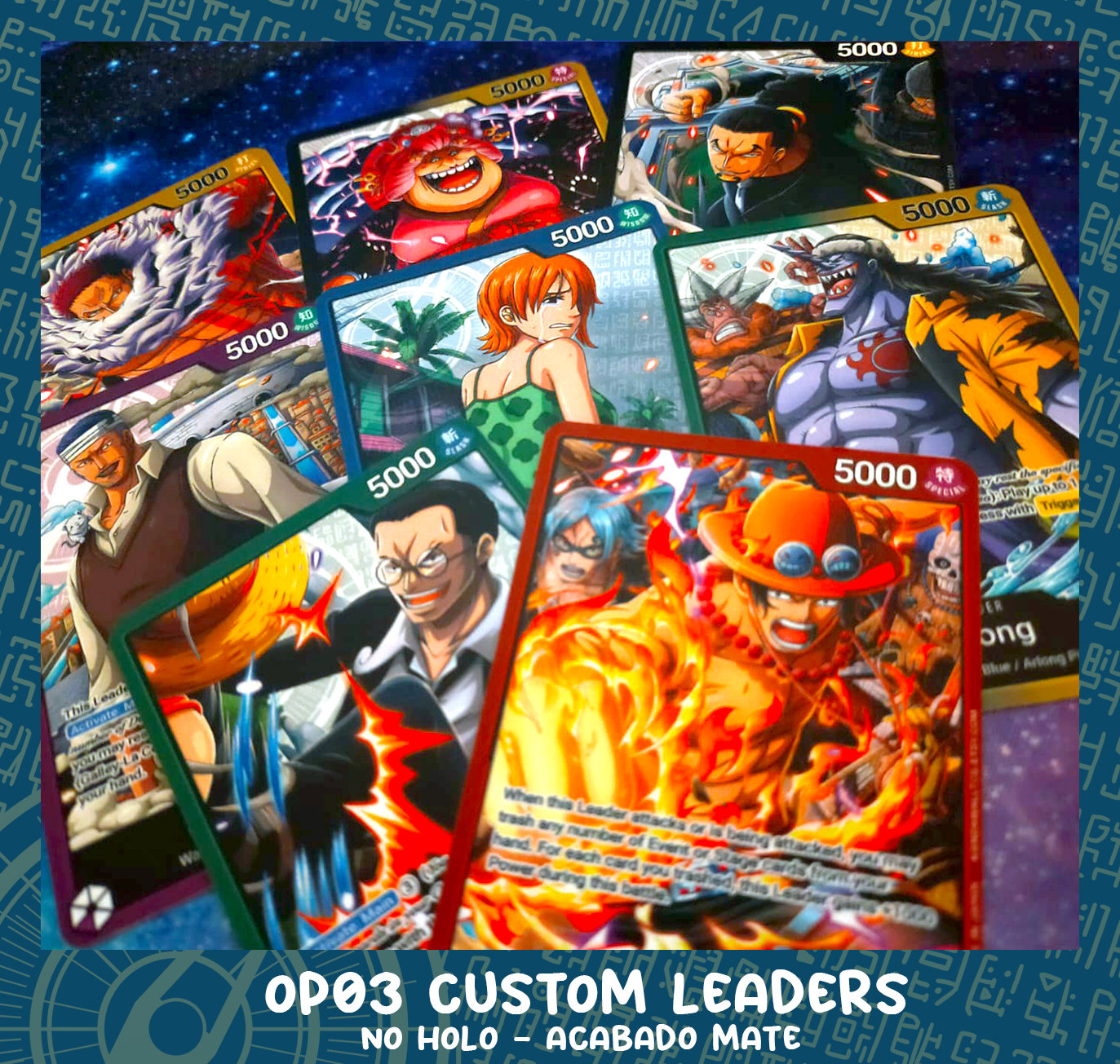OP03 Custom Leader Cards / One Piece Card Game / TCG / DIY No Holo - Etsy