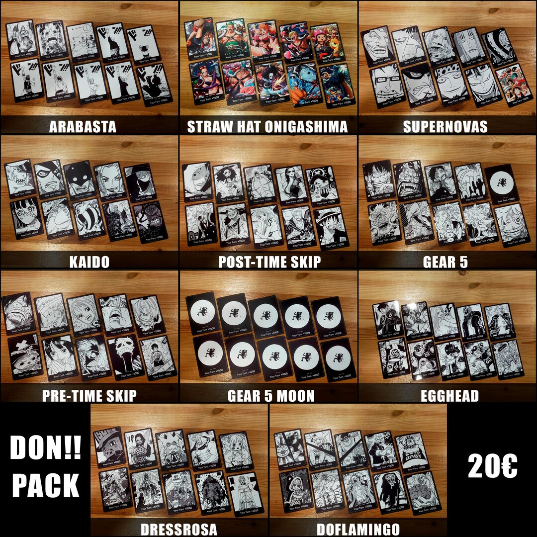 Custom DON!! Packs / One Piece Card Game / TCG / DIY No Holo - Etsy