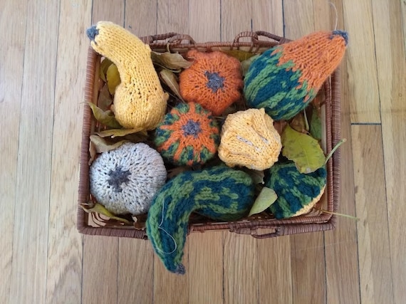 Knitted Cornucopia Gourds | Etsy