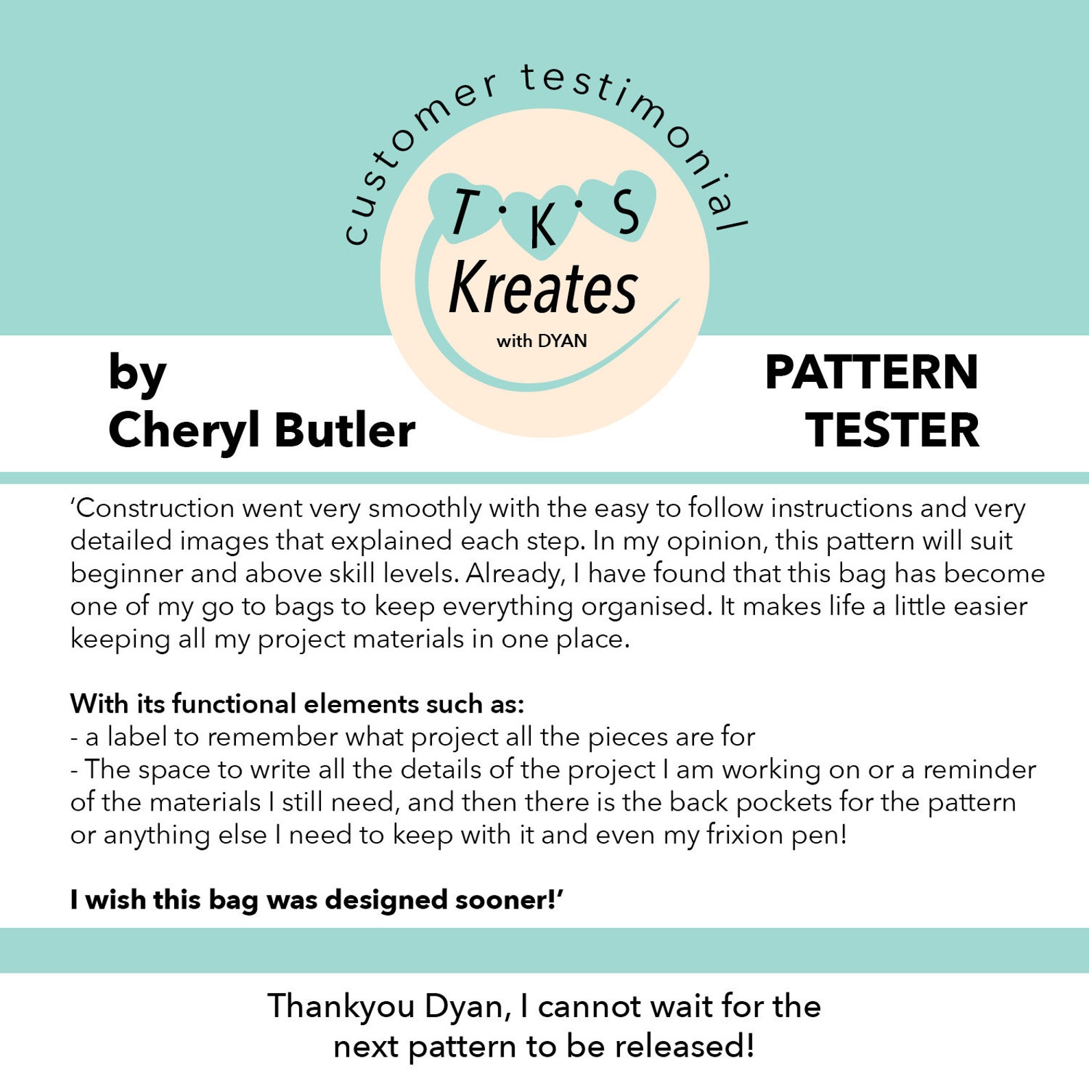 Project Bag PDF Sewing Pattern | Project Bag Pattern | Project Bag With ...