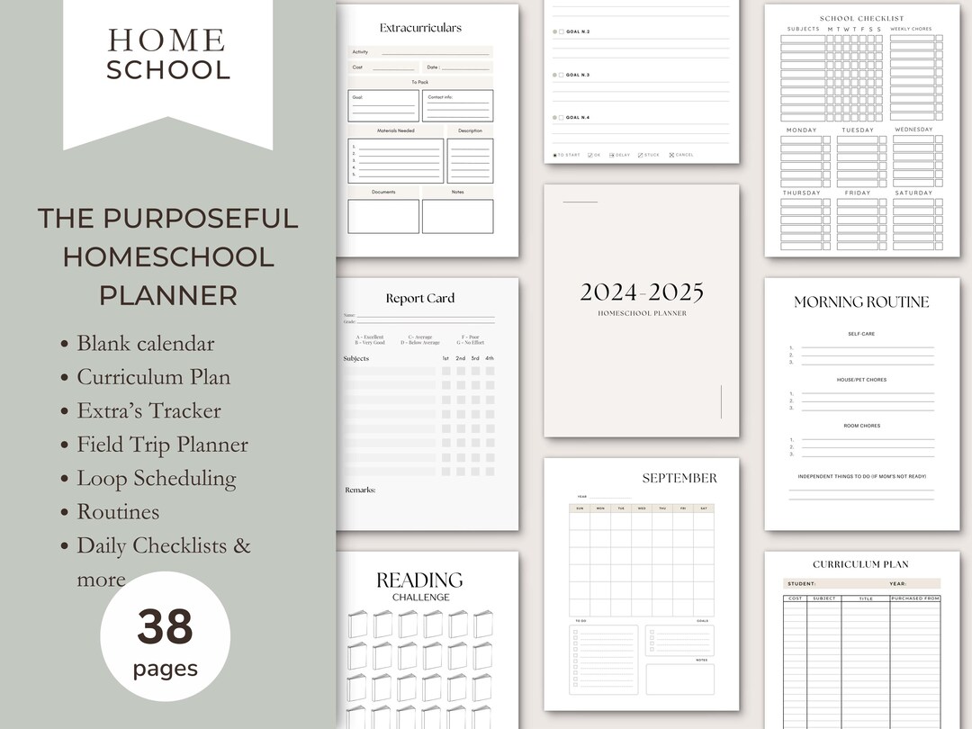 Effective Homeschool Planner, Academic School Year Planner, Habit ...