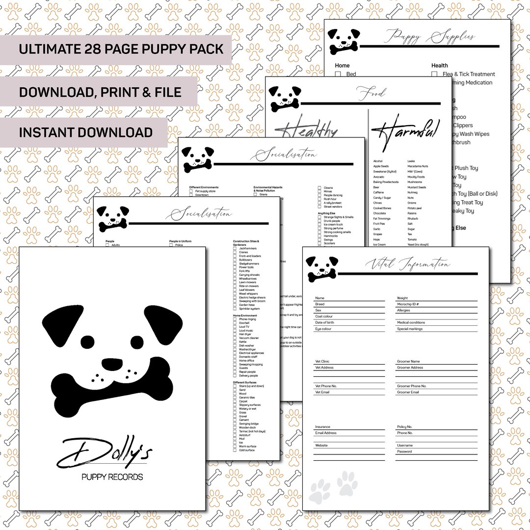 Ultimate Puppy Dog Info Pack - 29 Pages for New Dog Owners - Health ...