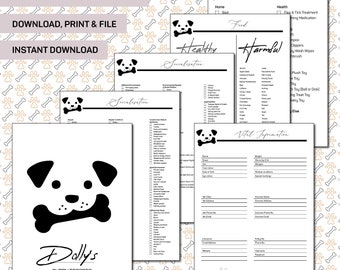 Pet Care Printables Pet Binder Pet Health Printables - Etsy