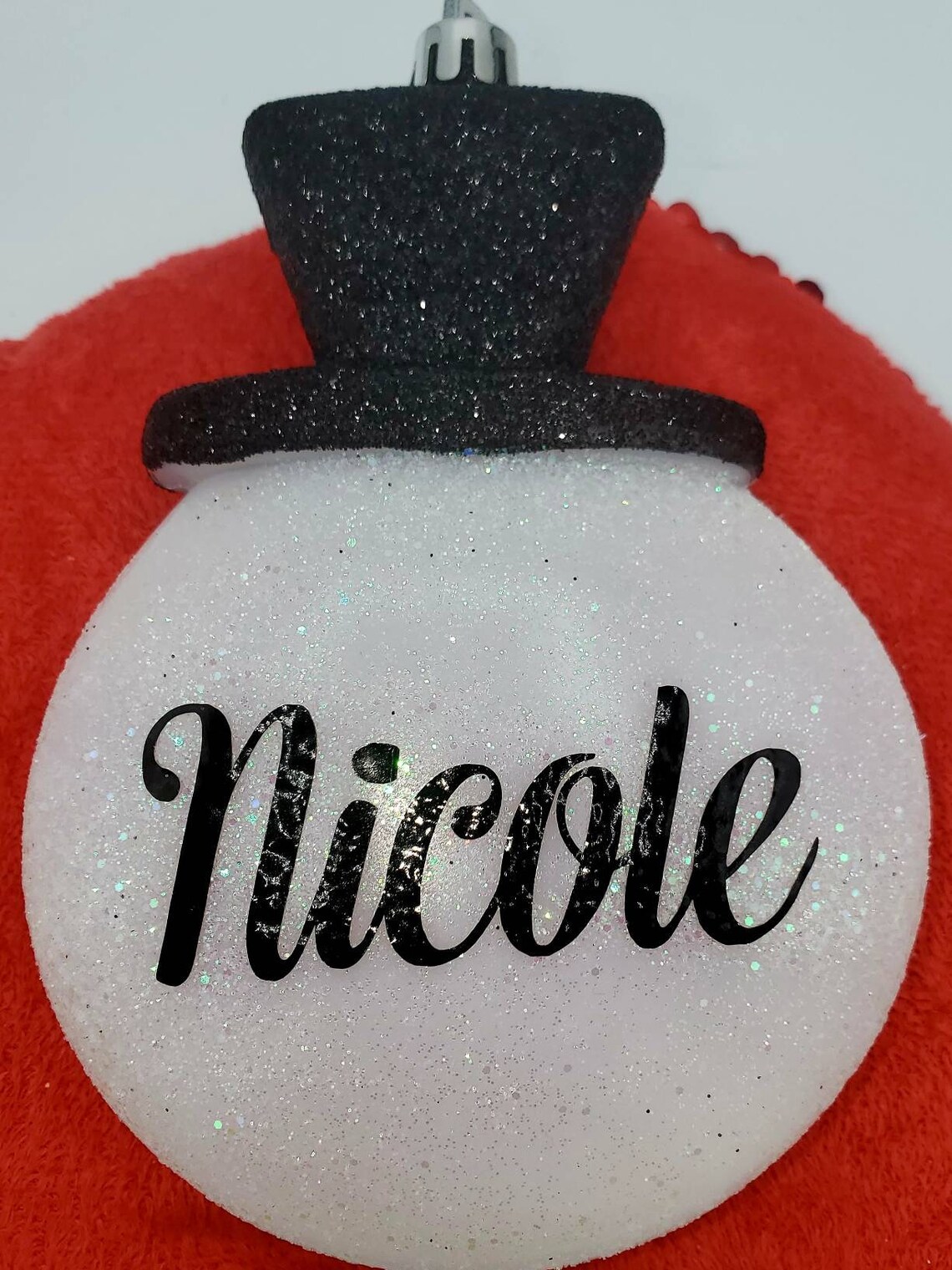Snowman Disc Ornament Santa Snowman Disc Ornament - Etsy