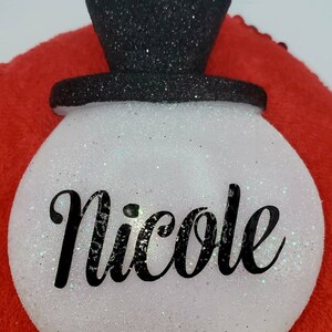 Snowman Disc Ornament, Santa Snowman Disc Ornament, Personalized ...