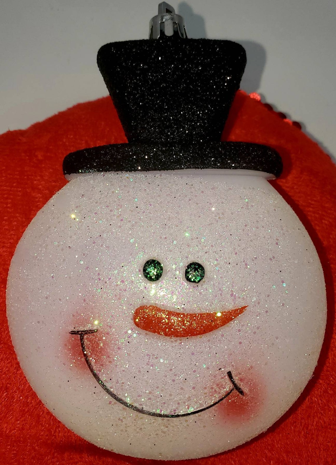 Snowman Disc Ornament Santa Snowman Disc Ornament | Etsy