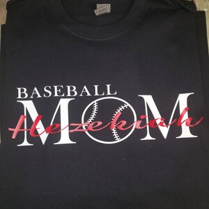 Baseball Mom Tshirt, Personalized Baseball Mom Shirt, Mother's Day Gift ...