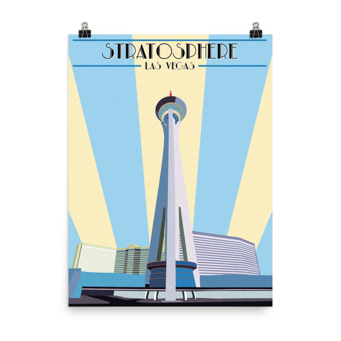 Las Vegas Stratosphere Art Deco Poster - Etsy