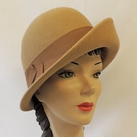 Hand Crafted Feathered Fedora Hat: Women's Felt Autumn Winter Hat - Etsy