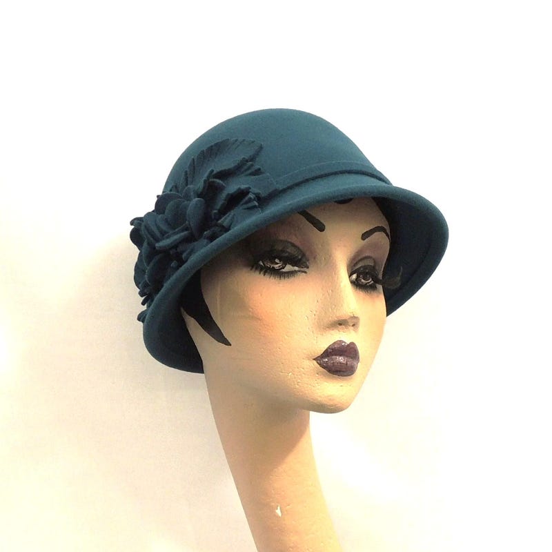 Vintage Teal Hats - Etsy UK