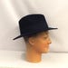 Navy Blue Classic Wide Brim 100% Wool Fedora Hat Vintage 1930s 1940s ...