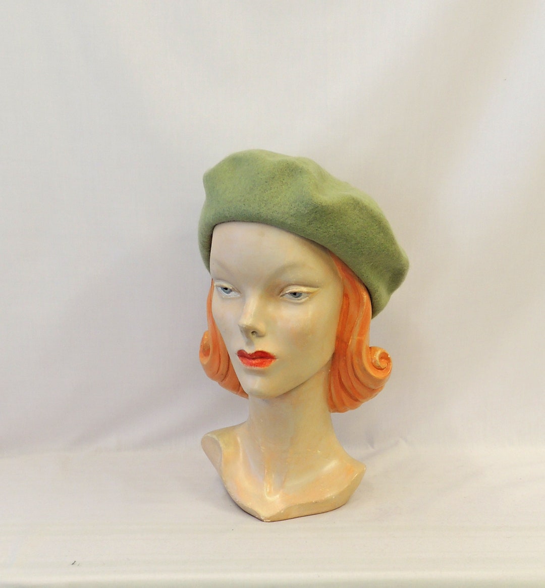 Sage Green 100% Pure New Wool Timeless Classic 1930's 1940's Vintage ...