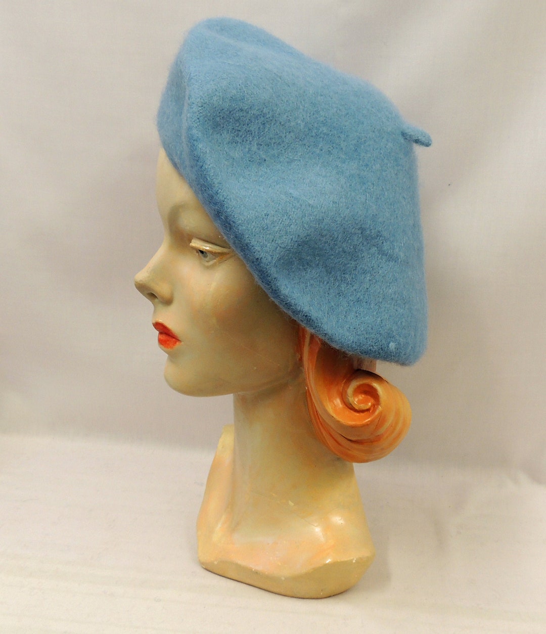 Light Blue Classic 100% Pure New Wool Timeless Staple 1930's 1940's ...