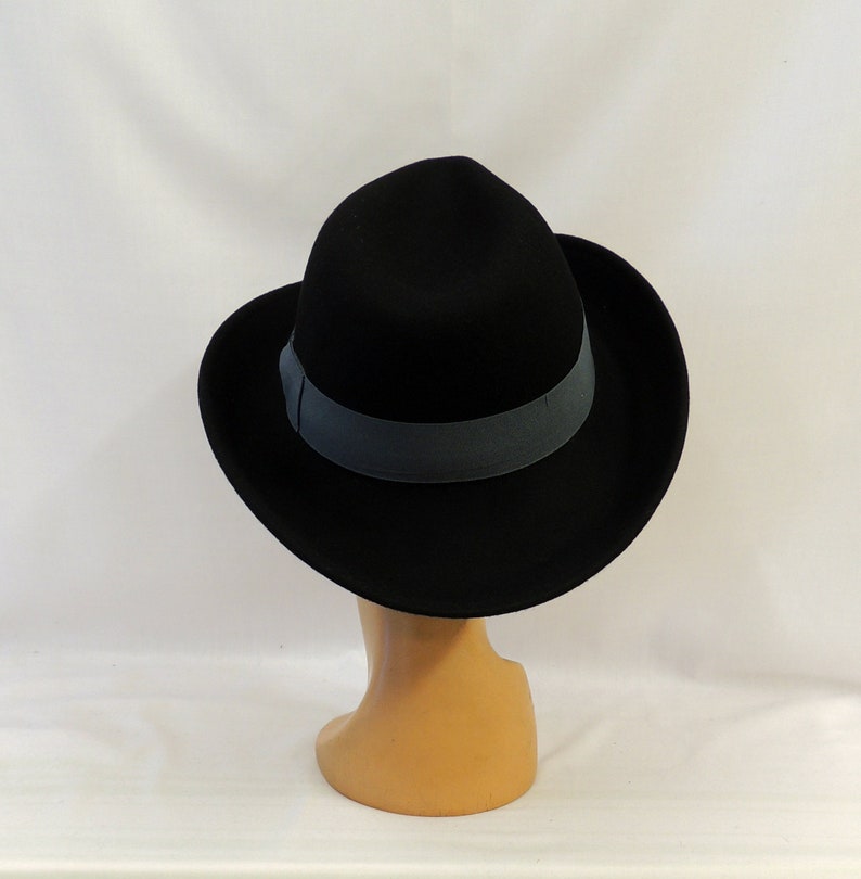 Black & Grey Vintage Style 1930’s 1940’s Inspired 100% Wool Felt Large ...