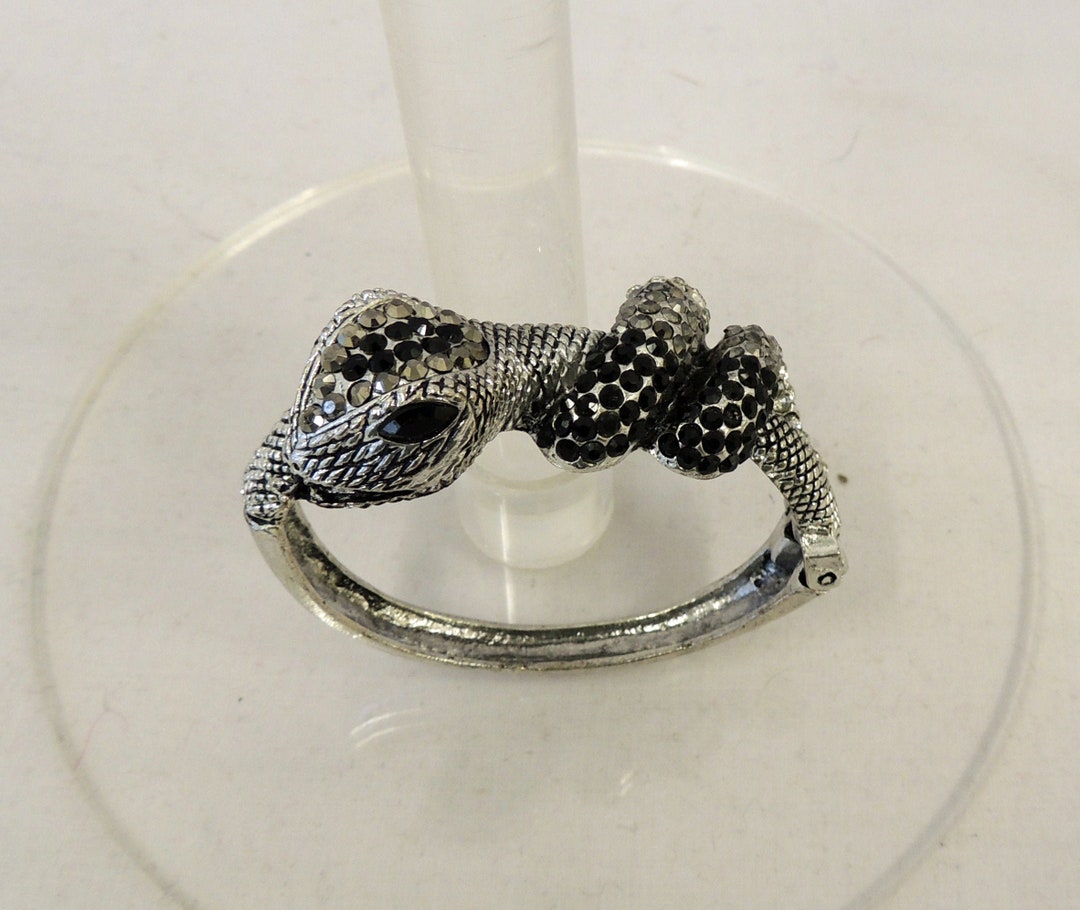 Vintage 1980s Snake Clamper Bangle Art Deco 1920s Style - Etsy
