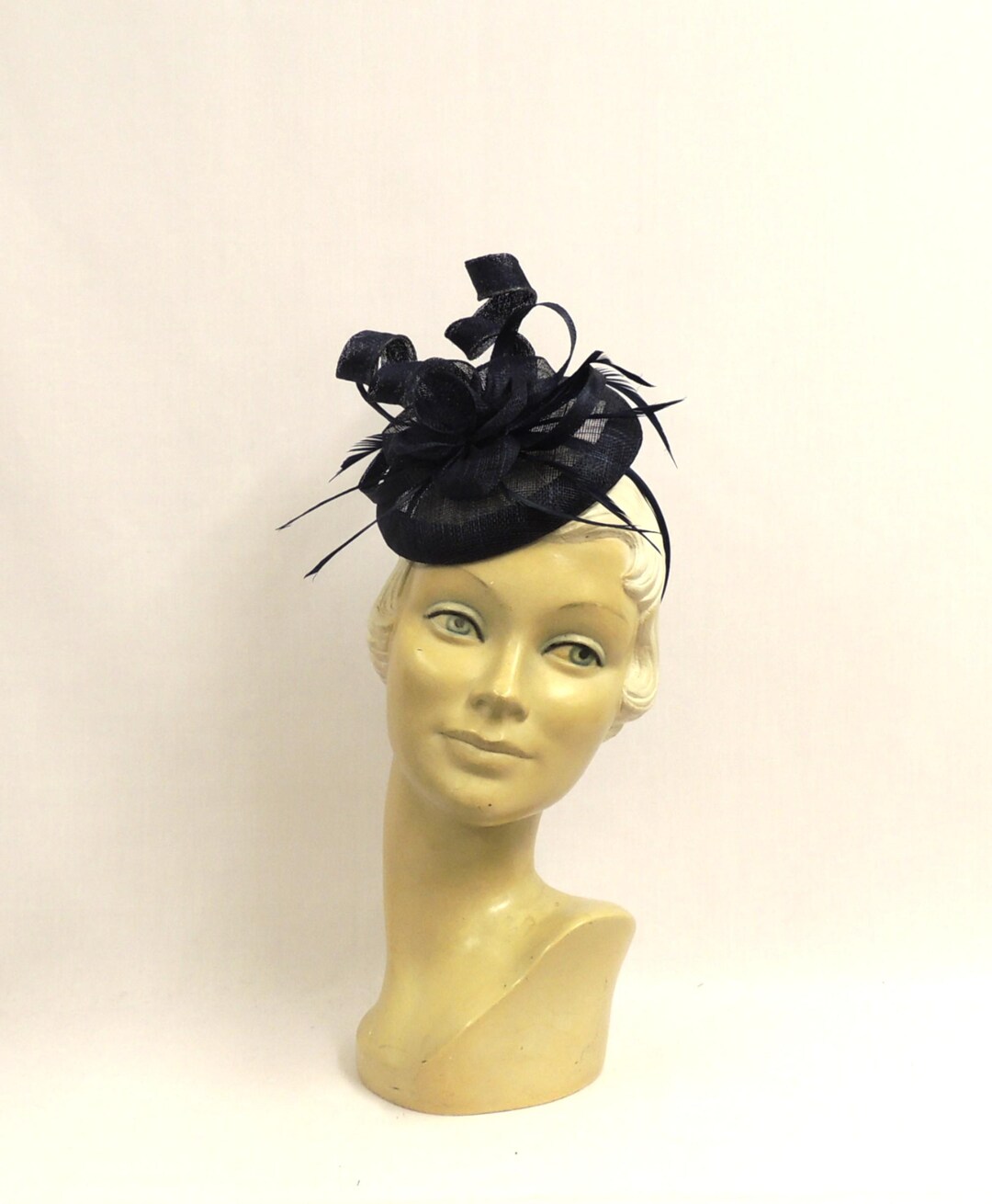 Navy Blue Sinamay Fascinator Hat Ascot Derby Races Wedding - Etsy