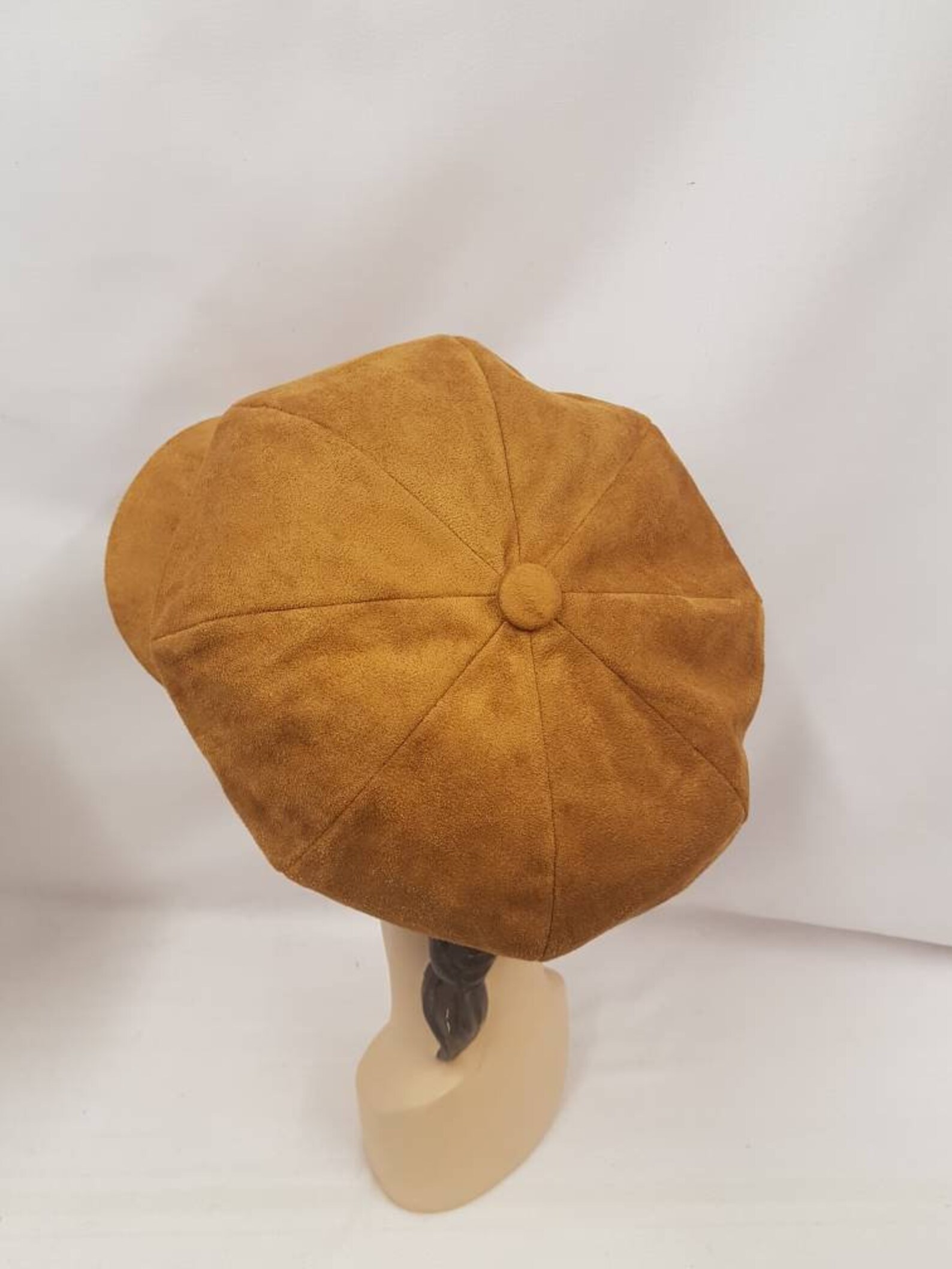 Suedette Vintage Style 1930s 1940s Baker Boy/girl News Boy Cap - Etsy UK