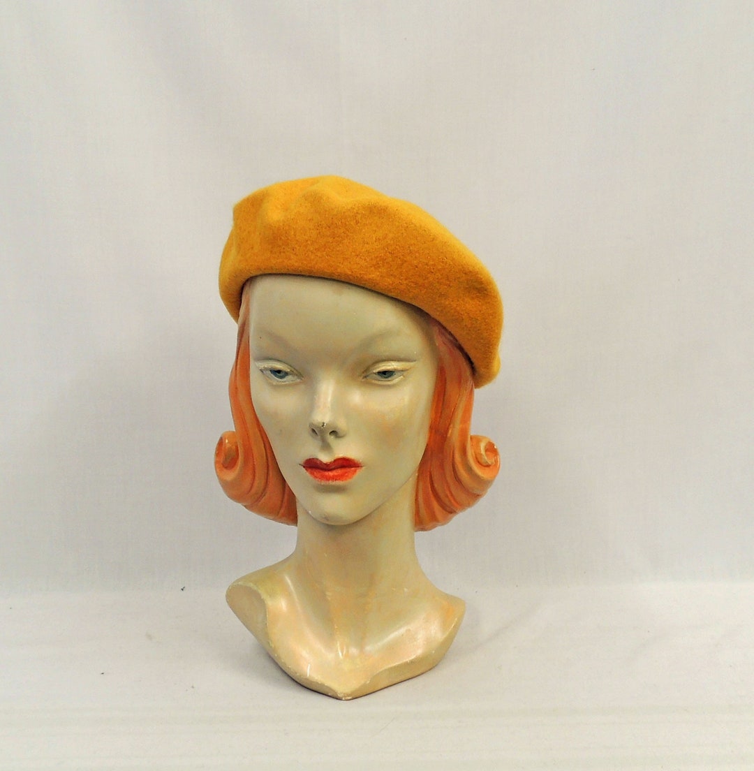 Mustard Yellow 100% Pure New Wool Timeless Classic 1930's 1940's ...
