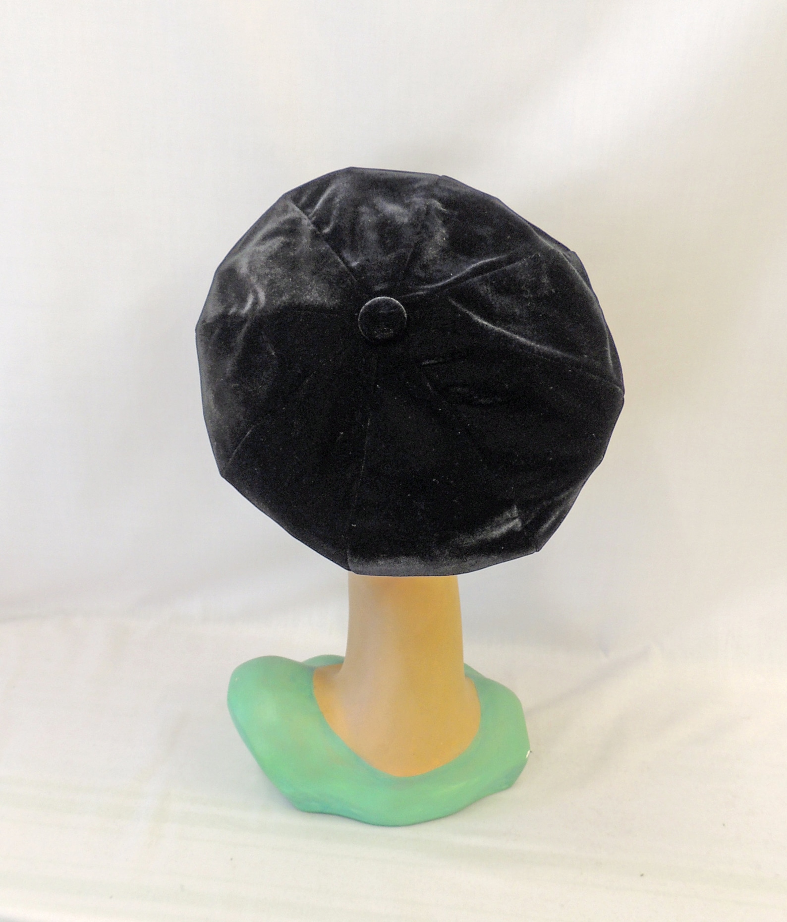 Black Velvet Vintage Style 1960s 1970s Hippy Boho Baker Boy Cap - Etsy