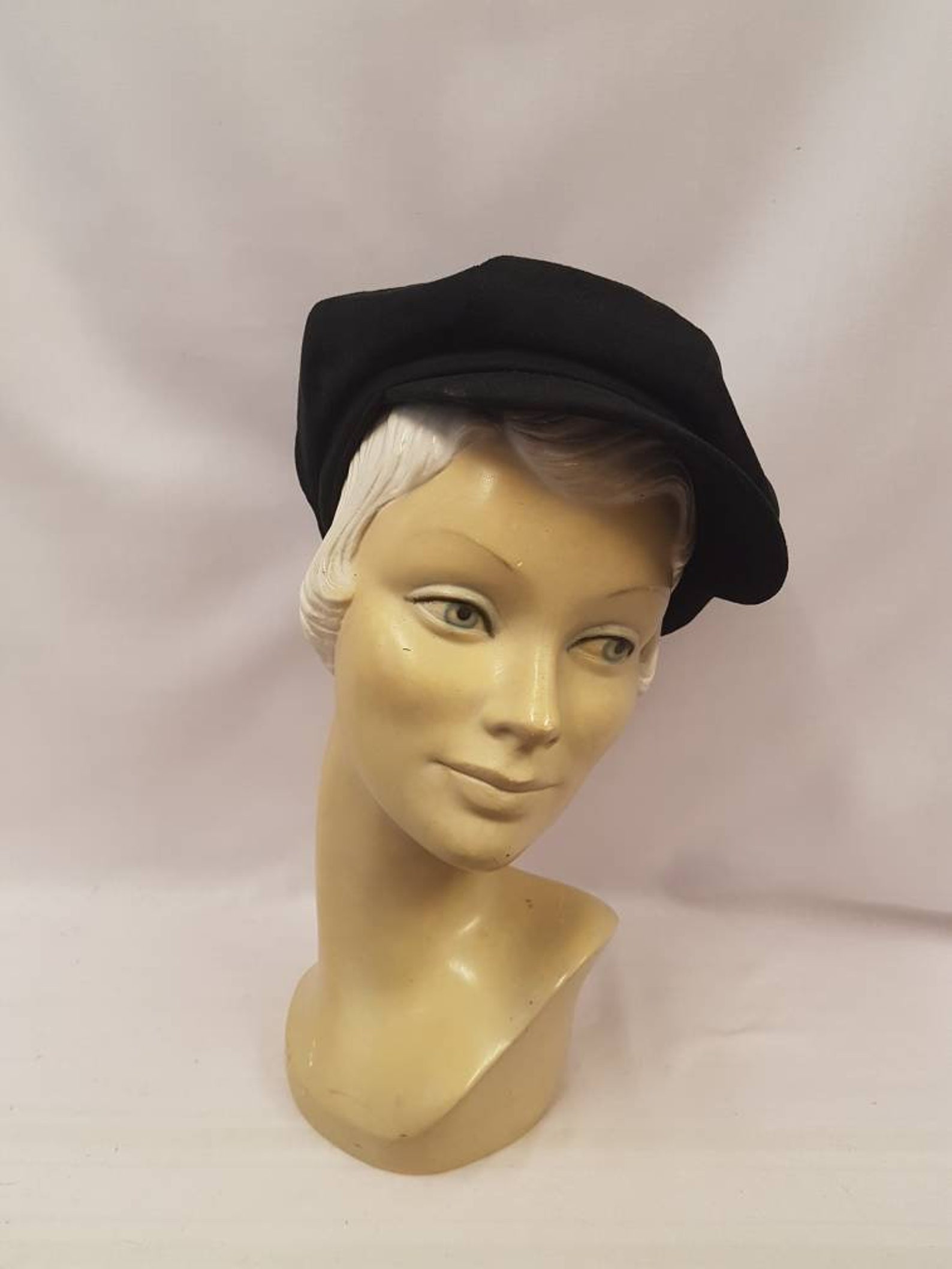Suedette Vintage Style 1930s 1940s Baker Boy/girl News Boy Cap - Etsy UK