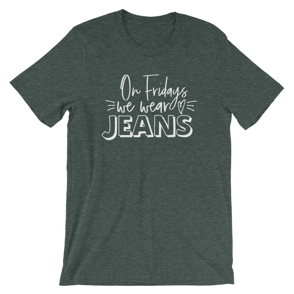 Casual Friday Shirt for Teachers on Friday We Wear Jeans - Etsy