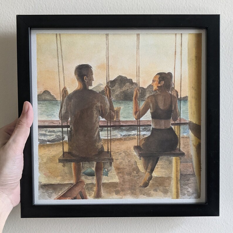 Hand Painted Special Memory Landscape Scenery Architecture | Etsy