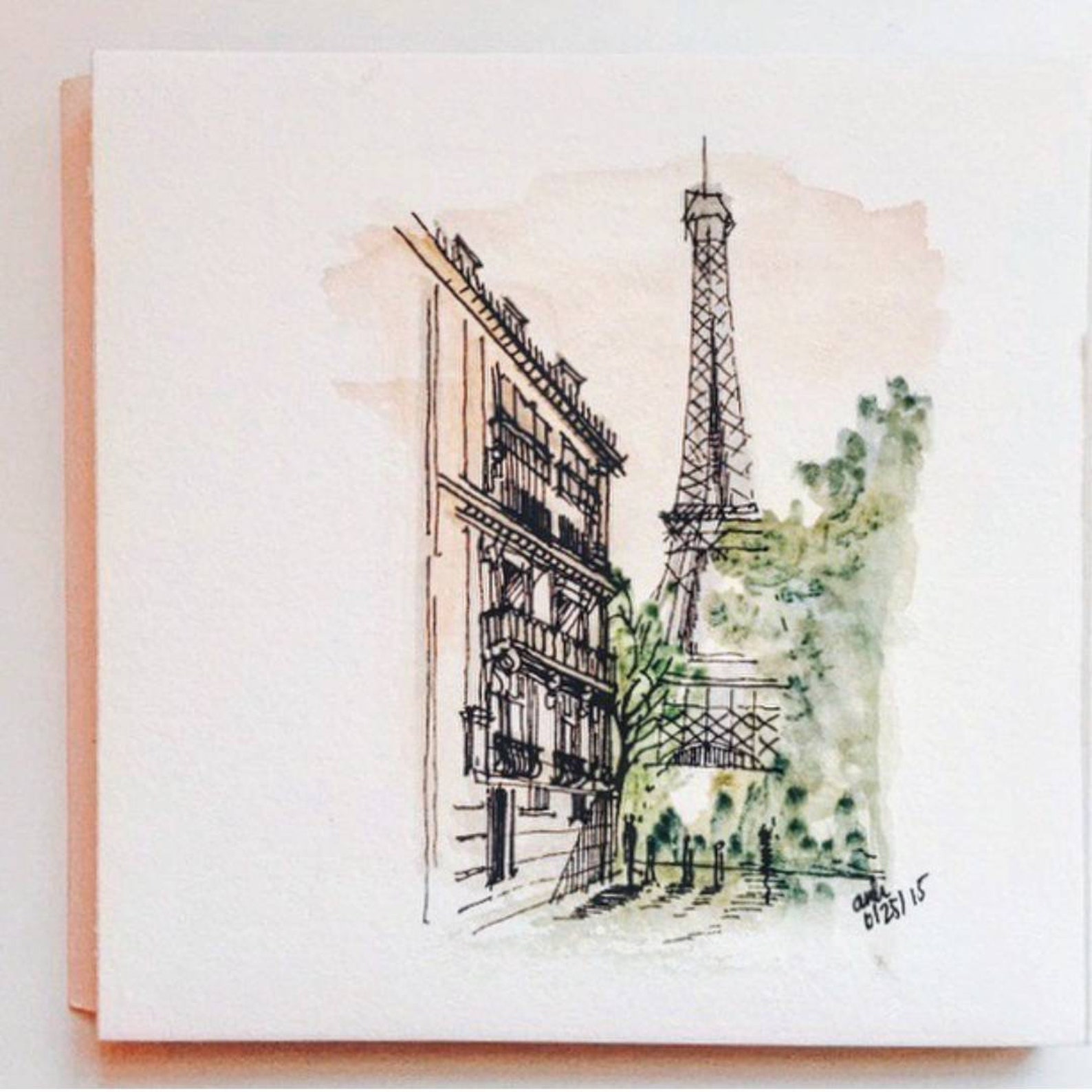 Hand Painted Special Memory Landscape Scenery Architecture - Etsy