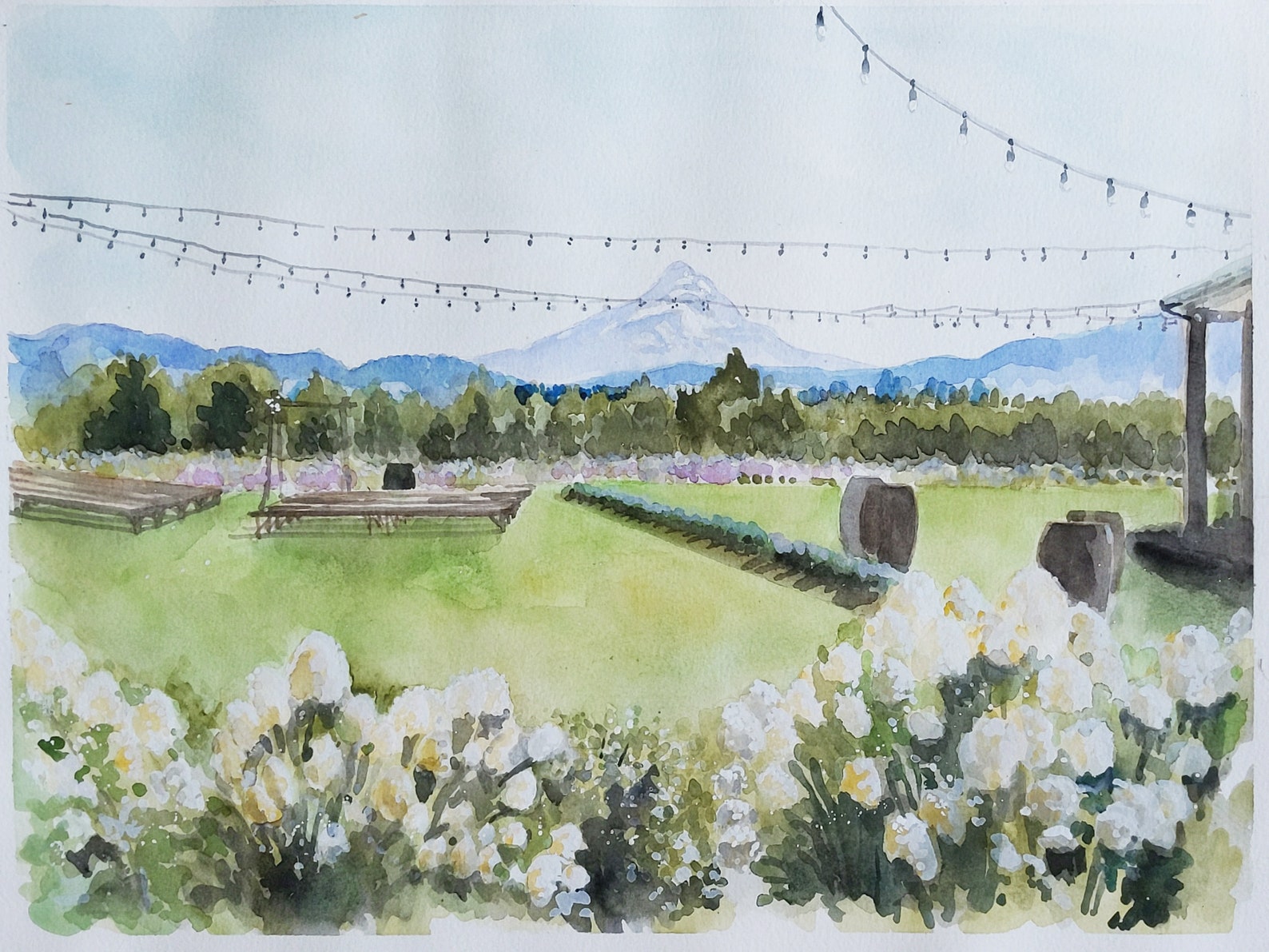 Hand Painted Special Memory Landscape Scenery Architecture - Etsy