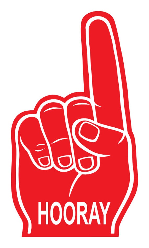 Hooray Foam Finger SVG PNG Digital Descargar - Etsy México