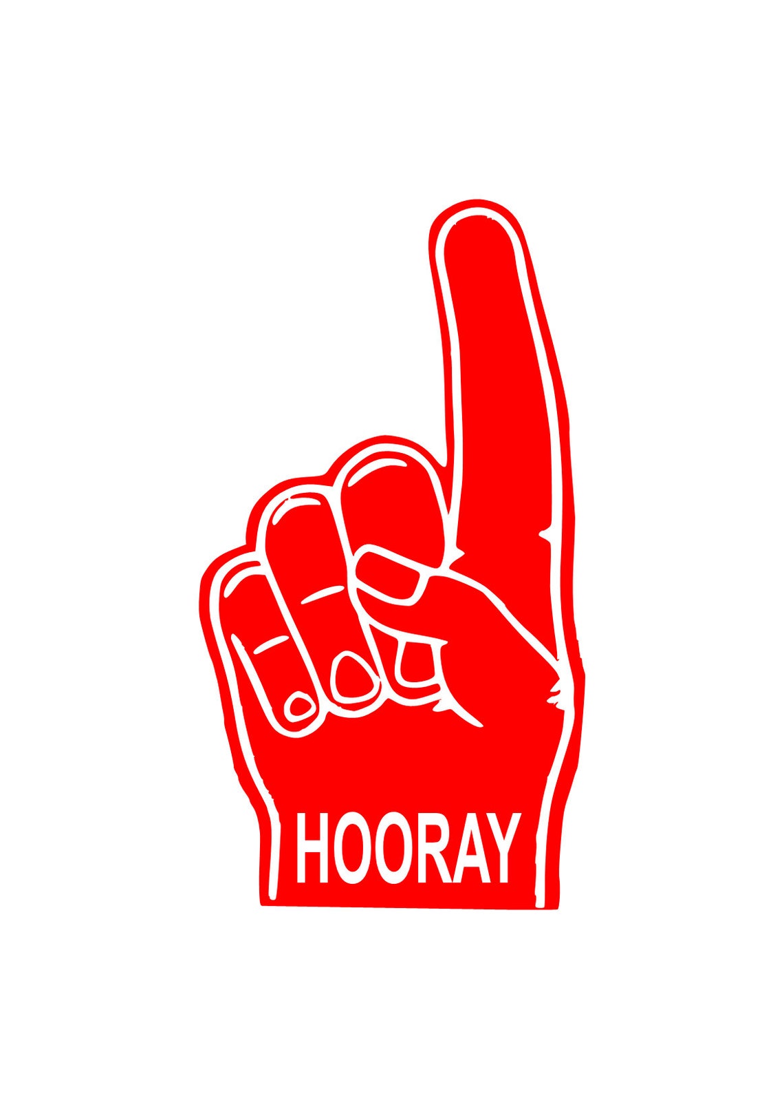 Hooray Foam Finger SVG PNG Digital Download | Etsy