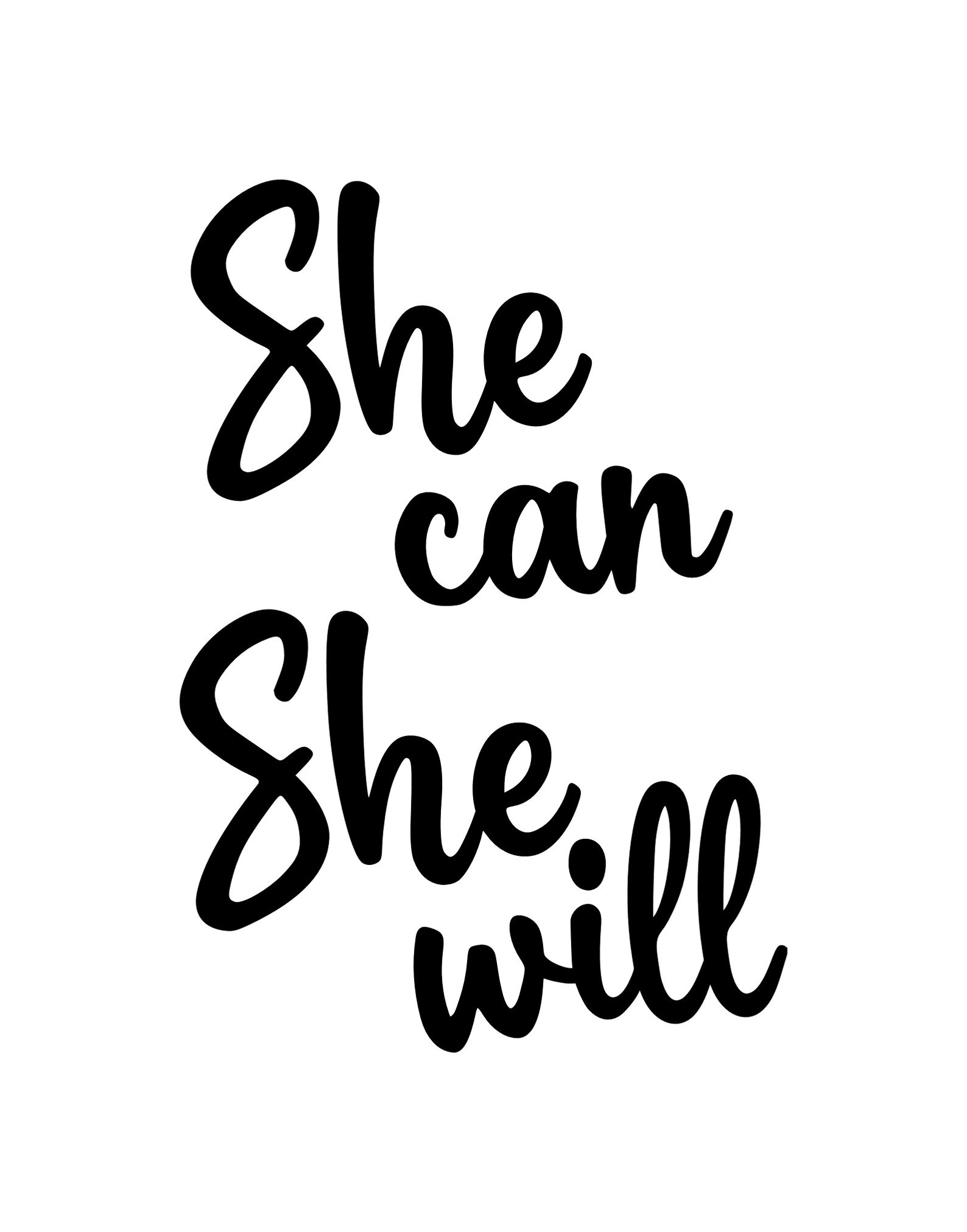 She Can She Will SVG PNG Digital Download - Etsy
