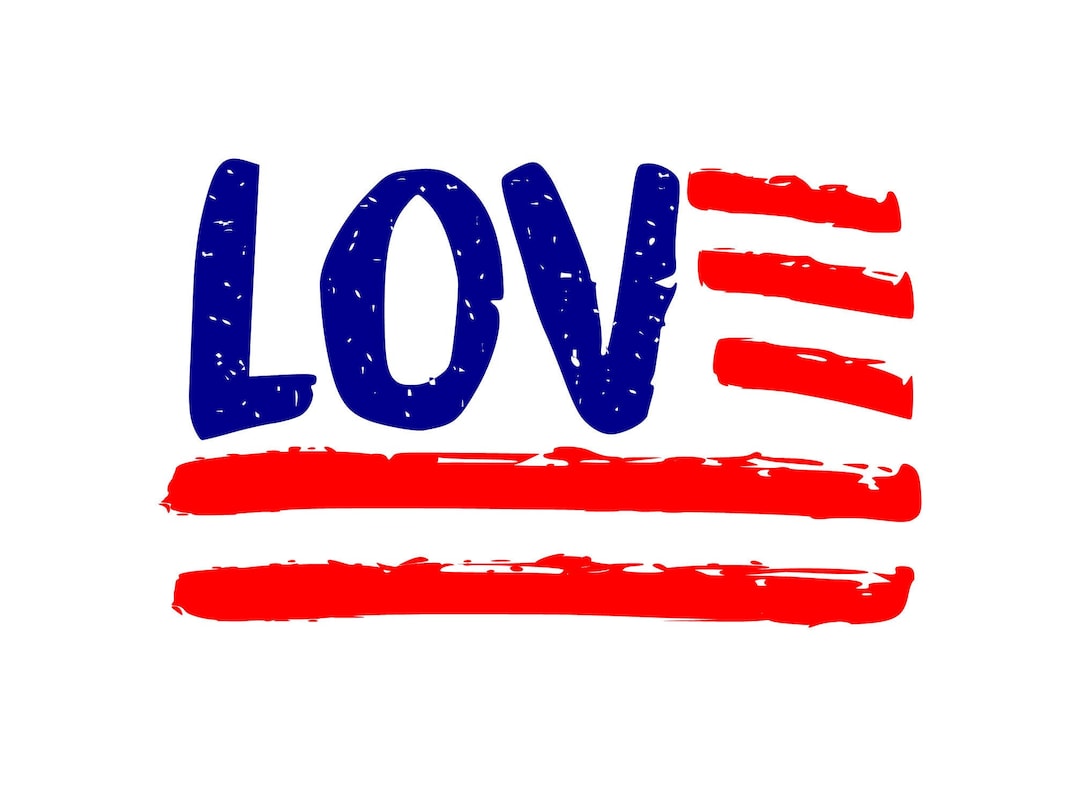 Love Flag - SVG, PNG Digital Download - Etsy