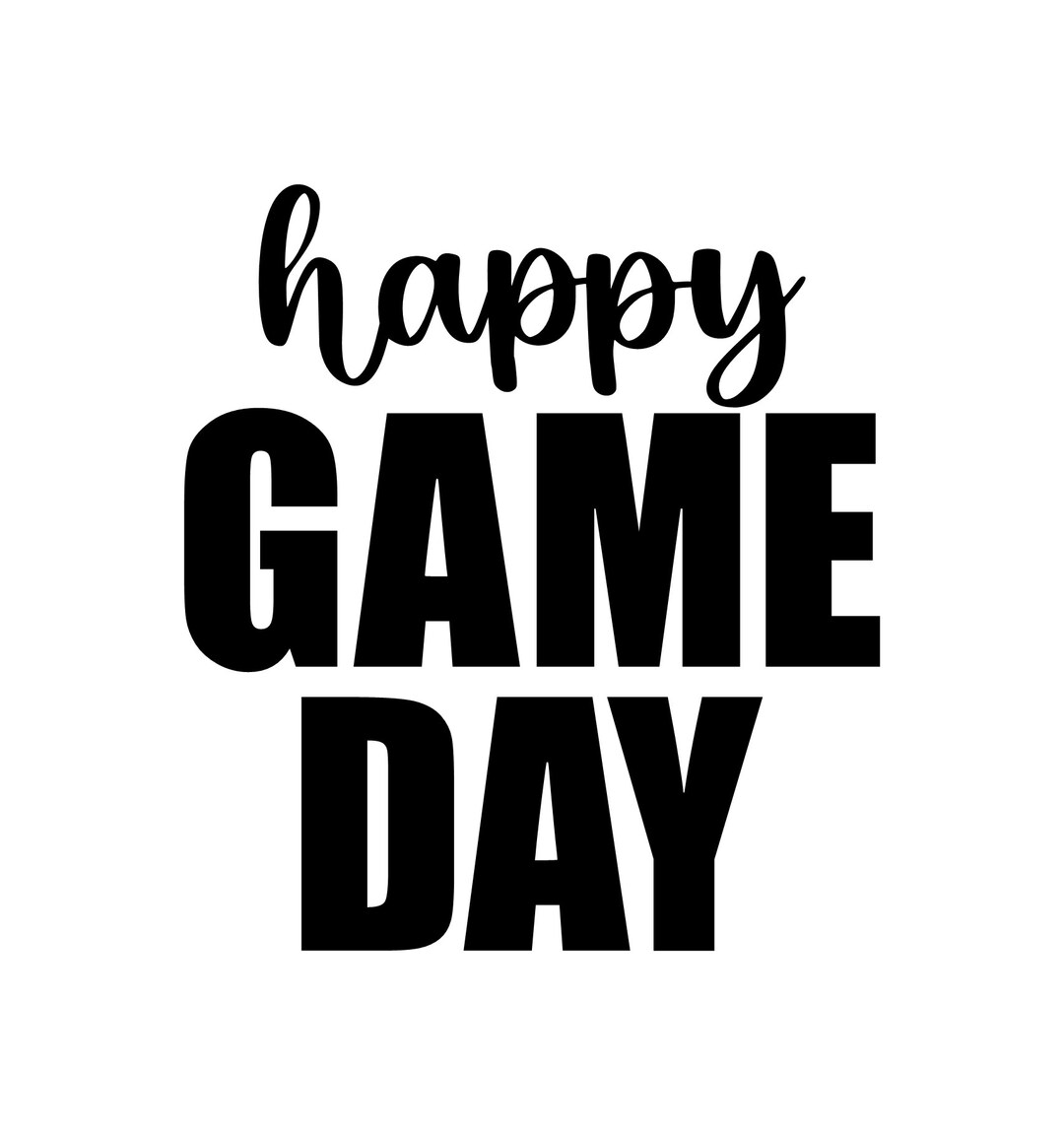 Happy Game Day - SVG, PNG Digital Download - Etsy
