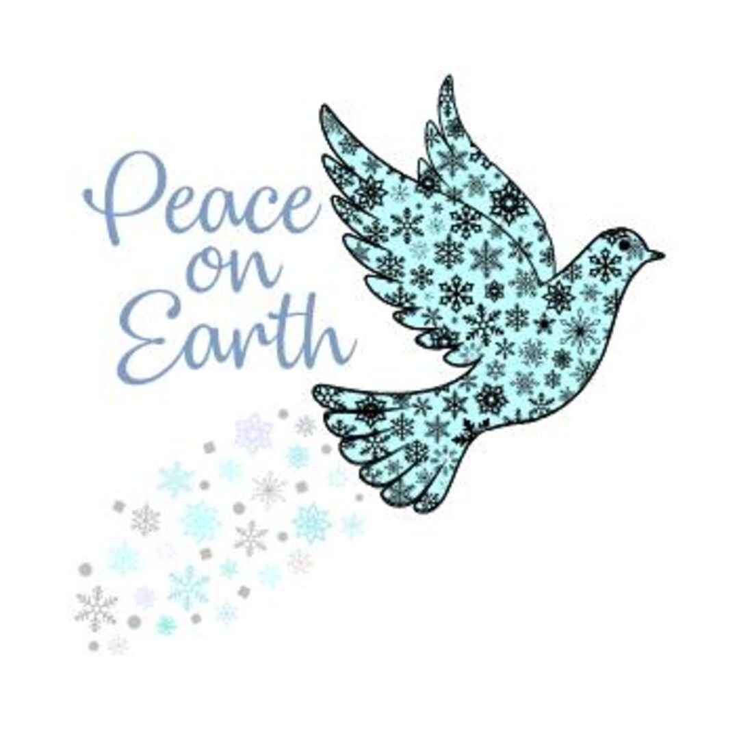 Peace on Earth Dove and Snowflakes - PNG ONLY - Digital Download - Etsy