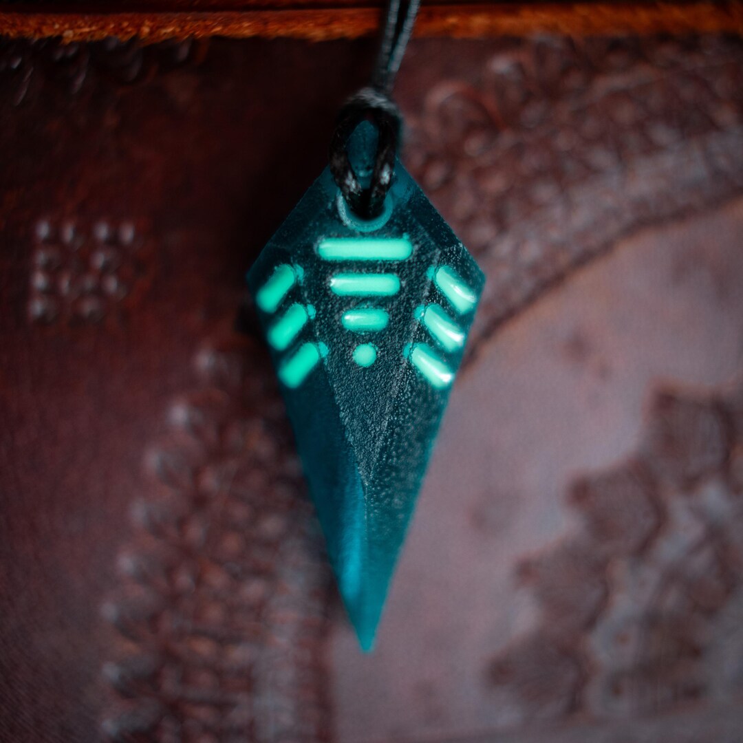 Entry Spectre, Codename Decade, Translucent Pendant, Green Blue Resin ...