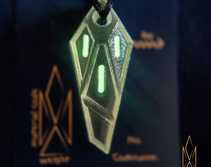 Entry Serpent, Translucent Pendant Made of Cold Shadow Grey Resin ...