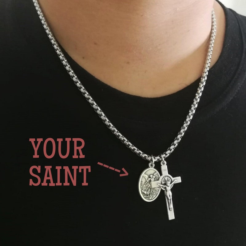 Saint Charm Necklace - Etsy