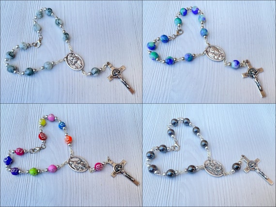 Car Rosary Custom Catholic Rosary Auto Rosary Patron of - Etsy