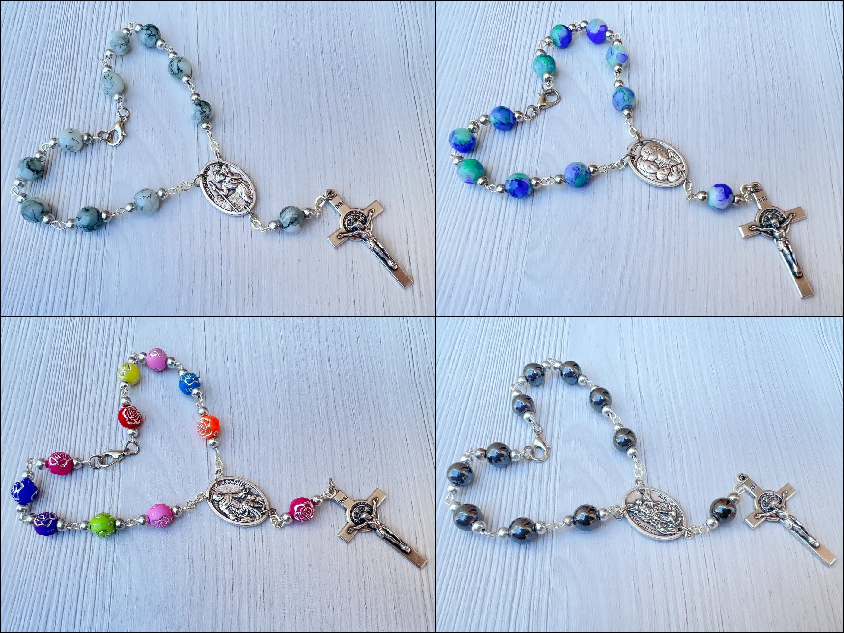 Car Rosary Custom Catholic Rosary Auto Rosary Patron of - Etsy
