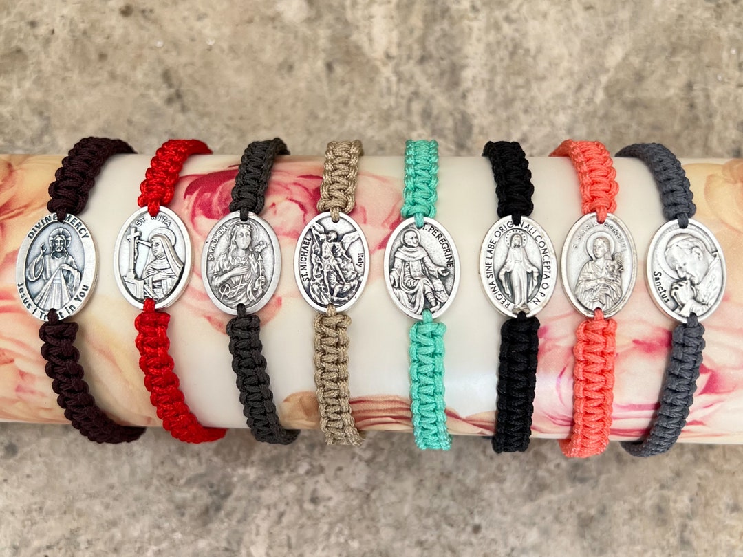 Catholic Saints Bracelet, Blessing Jewelry, Catholic Protection ...