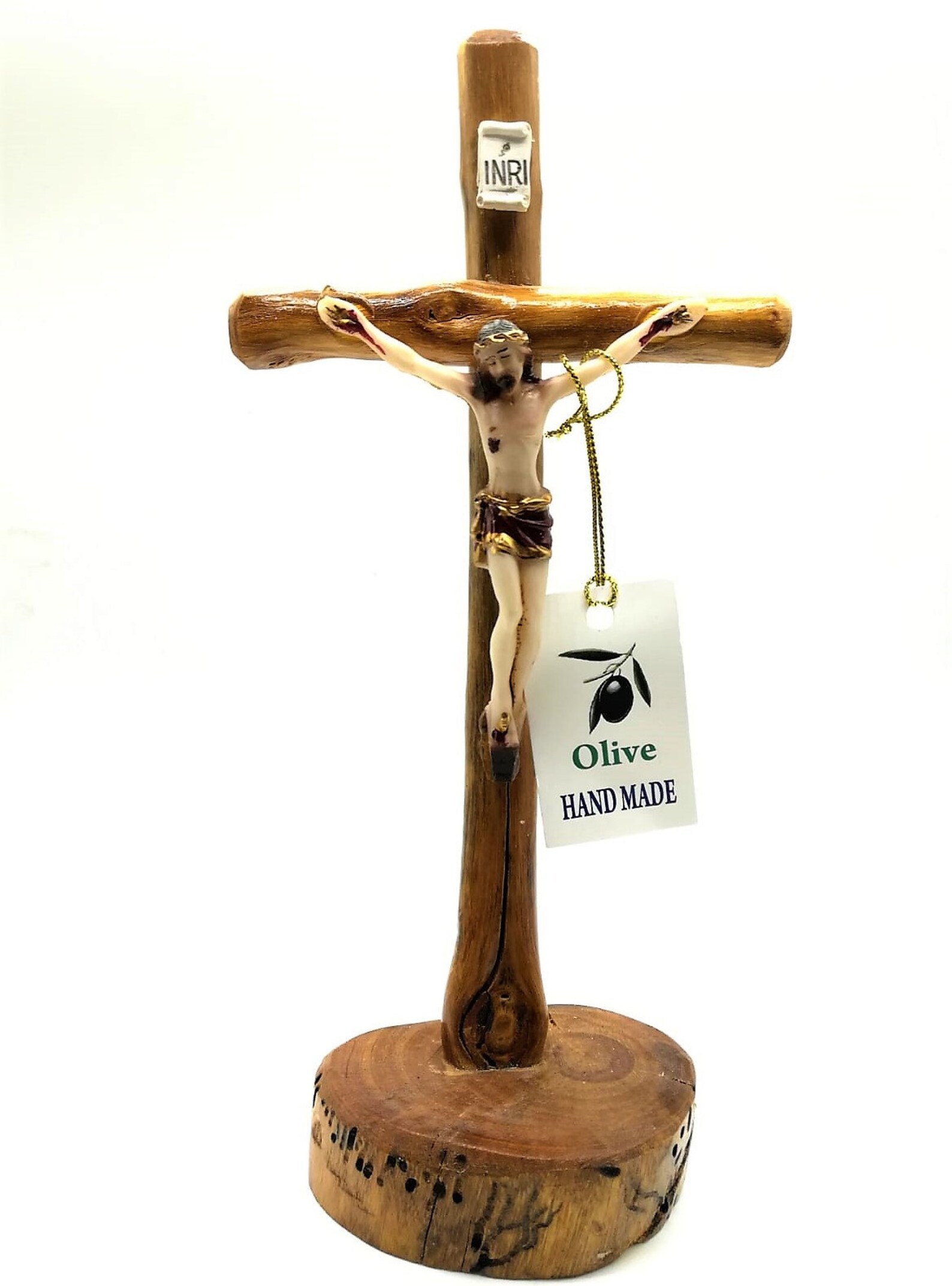 Wooden Table Cross Olive Wood Cross Standing Cross Baptism - Etsy