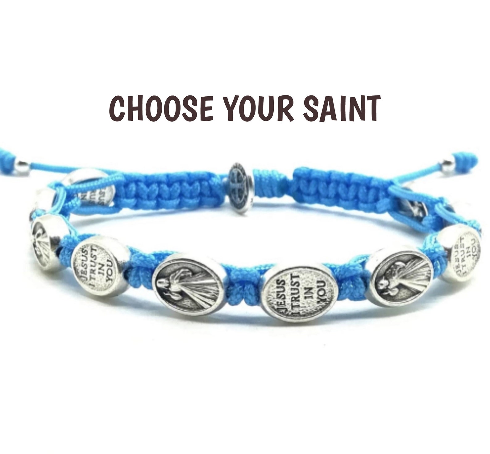 Divine Mercy Bracelet, Divine Mercy Medal, Divine Mercy Charm, Jesus I ...
